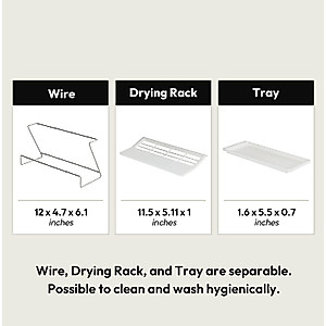 carrotez Bottle Drying Rack, Cup Drying Rack,Tumbler Drying Rack with Drain Tray - Bottle with Narrow and Wide Openings with Various Capacity, Different Bottle Type, Mug Type and Cup Type - White