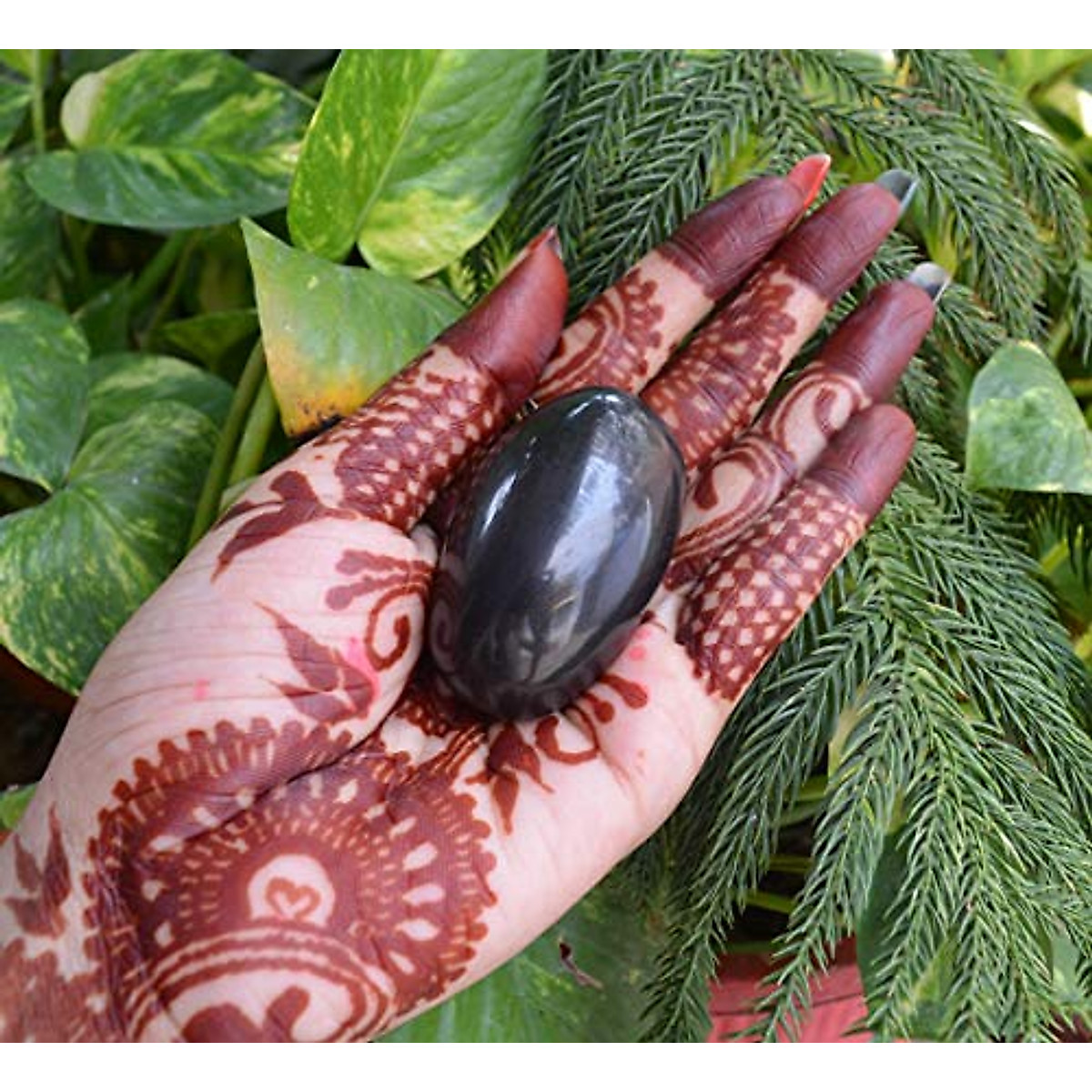 2.25" Shiva Ling with 3.5" Sheshnaag Jalaheri Brass (Narmadeshwar)~I-4898