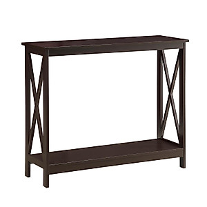 Convenience Concepts Oxford Console Table with Shelf, Espresso