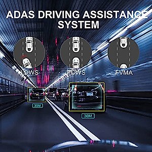 PASASABLE USB Dash Camera Car DVR Night Vision HD 1080P, 140° Wide Angle Road Video Recorder Support ADAS, Loop Recording