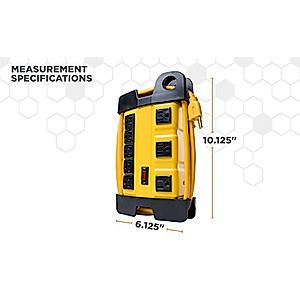 Coleman Cable 4655 Power Strip With 8 Outlets (6-Ft, Heavy-duty Design)