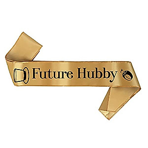BroSash Bachelorette & Bachelor Party Sash -"Future Wifey" &"Future Hubby" Groom, Bride to Be Supplies 2 pcs Set Best Wedding Gifts Bridal Shower Decorations Engagement Favors Miss to Mrs. Gift Kit