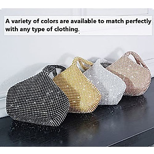 Vistatroy Women's Evening Bag Sparkly Rhinestone Purse Triangle Designer Chain Clutch Purse Bag Party Prom Wedding Purse(A Silver)