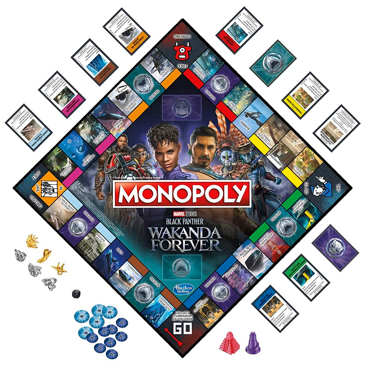 Hasbro Gaming Monopoly: Marvel Studios' Black Panther: Wakanda Forever Edition Board Game for Families and Kids Ages 8+, Game for 2-6 Players