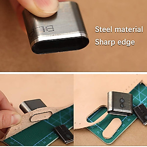 52 Shape Style Hollow Punch Cutter Tool, Leather Cutting Tools with Manual, Shapes Leather Punch Tool Set Hole Hollow Punch Cutter, Leather Craft Tools Kit for Handmade DIY Leather Craft