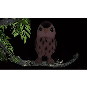 Ice King Bear Owl Stuffed Animal Luminous Eyes, Cute Plush Toy 10 Inches