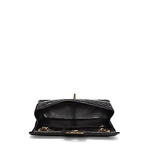 CHANEL, Pre-Loved Black Quilted Lambskin Half Flap Jumbo, Black