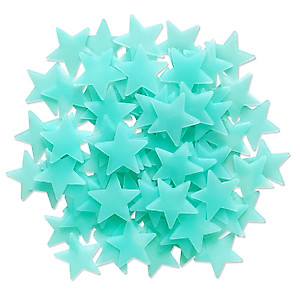 Glow in The Dark Stars Blue 200 Pcs Luminous Stickers Ceiling Stars Fluorescent Wall Stickers Decor 3D Murals Decals for Home Wall Decorate Adhesive Dots Starry Sky Kids Boys Baby Bedroom Decorations