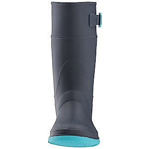 Kamik unisex-child Raindrops, navy/teal, 3 M US Little Kid