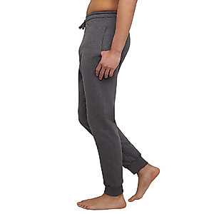 Hanes Men's Jogger Sweatpant with Pockets, Charcoal Heather, Large
