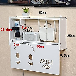 Network Cable Box WiFi Storage Box Box Multimedia Shielding Box Wall Home Wireless Network Router Wall-Mounted Floating Rack