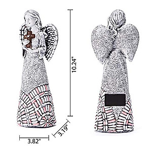 Yiosax Garden Angel Statues Outdoor Decor - Moonrays Solar Angel Figurines Lights Angel Décor for Home，Patio, Yard Art, Memorial & Blessing Gifts,Garden Gifts for Grandma（10.24inch）