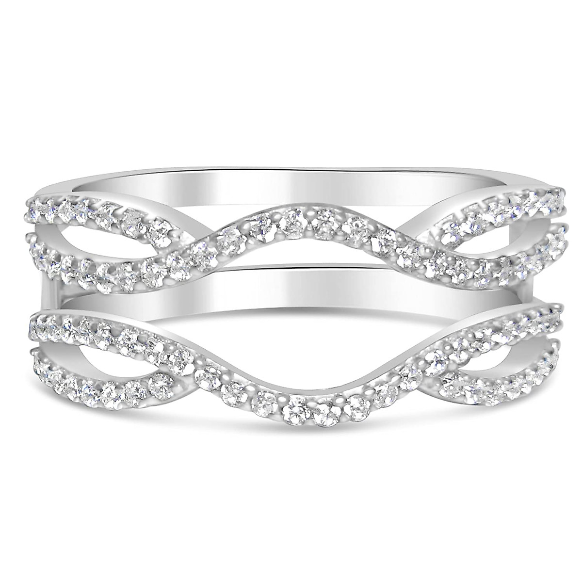 LaRaso & Co His and Hers 3 Piece Trio Sterling Silver Black Titanium Wedding Band Engagement Ring Set 13/7