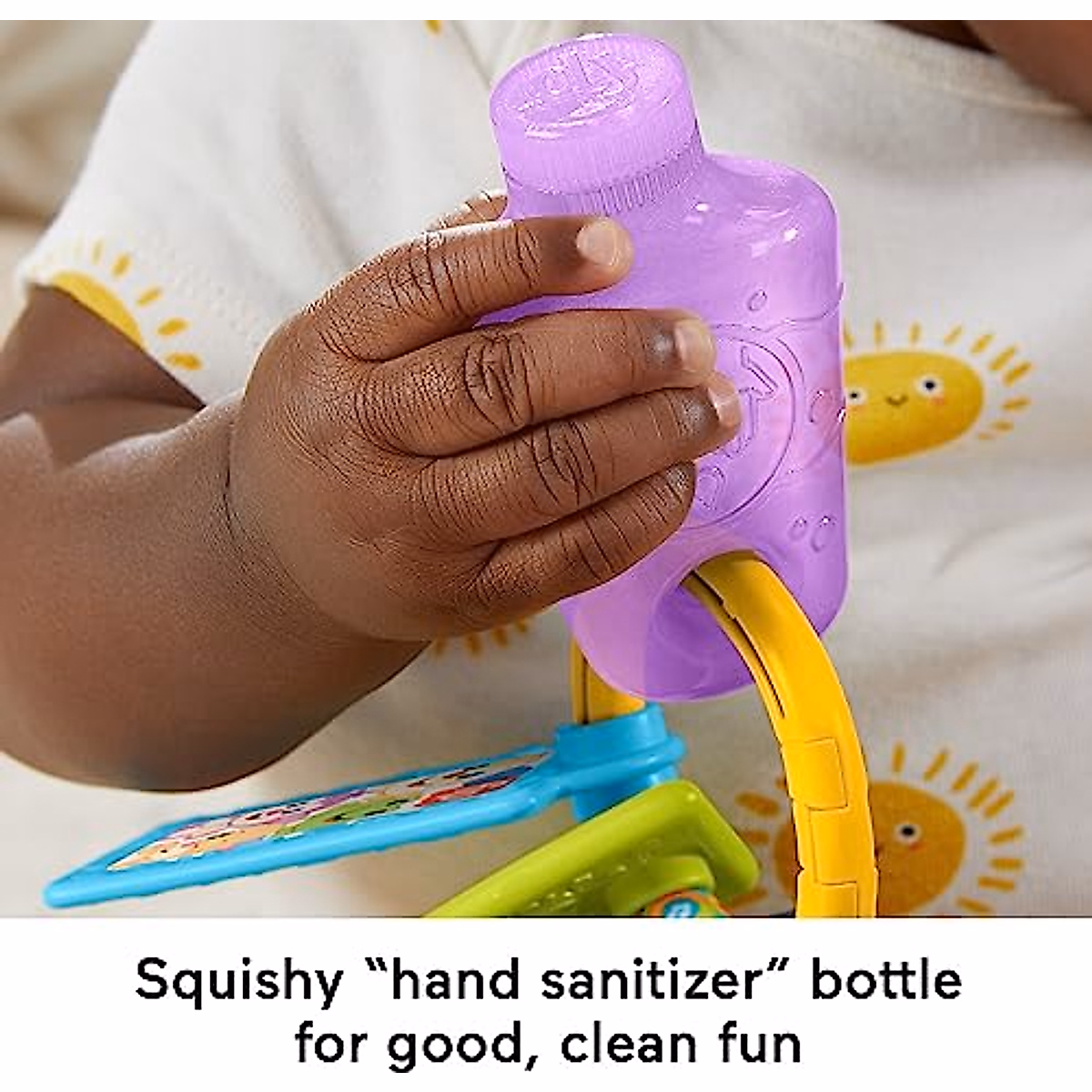 Fisher-Price Baby Travel Toy Laugh & Learn Play & Go Activity Keys with Learning Music, Teether & Mirror for Infants Ages 6+ Months