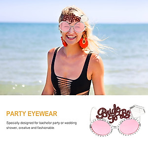Toyvian 2pcs Bachelorette Glasses Groom and Bride Sunglasses Wedding Shower Decorations Bachelor Party Eyeglasses Bride Sunglasses Bachelorette Party Favors, Bridal Shower Supplies