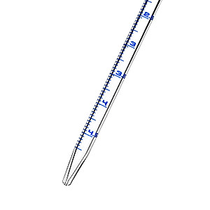 EISCO Serological Pipette, 5ml - Class A, Tolerance ±0.030ml - Blue Graduations - Color Code, Red - Calibrated for Delivery to Jet - Borosilicate Glass