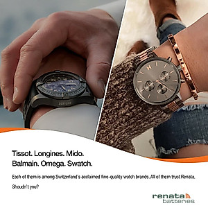 Renata 386 SR43W Batteries - 1.55V Silver Oxide 386 Watch Battery (2 Count)