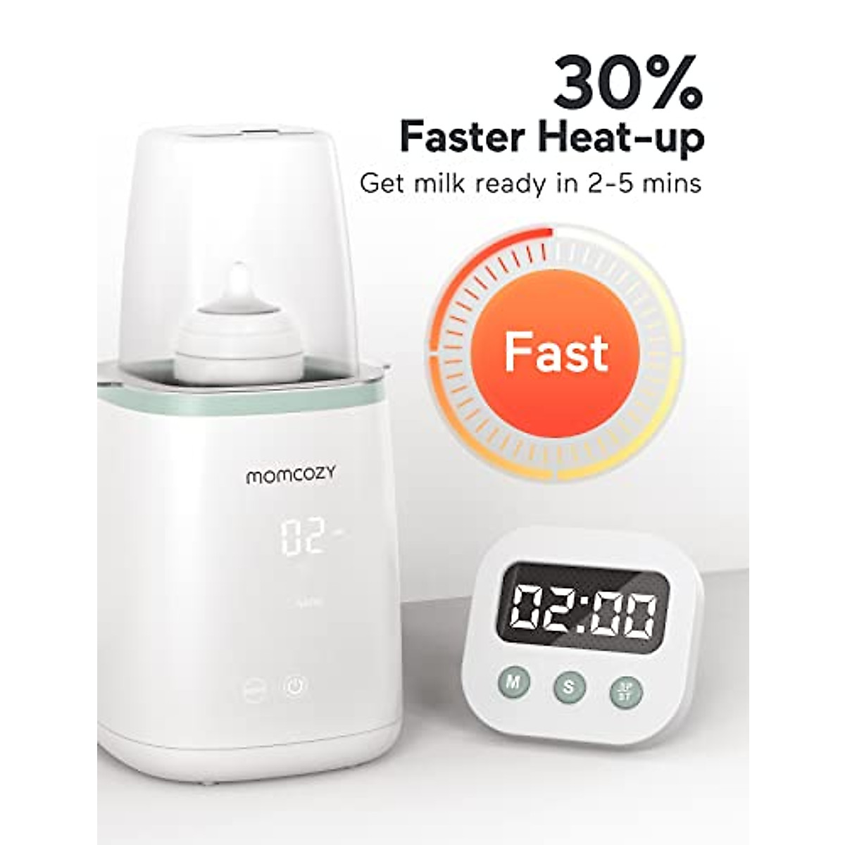 Momcozy Breastmilk Storing Bags 50pcs & Momcozy Smart Baby Bottle Warmer