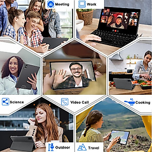 Tablet Android 13 Tablet PC 11 inch tablet Latest with 16GB+256GB+1TB Expand, 8600mAh, Support, Octa-Core 2.0 GHz, 5G WiFi, Dual Camera, Bluetooth 5.0, HD Screen Tablet with Keyboard and Mouse - Grey