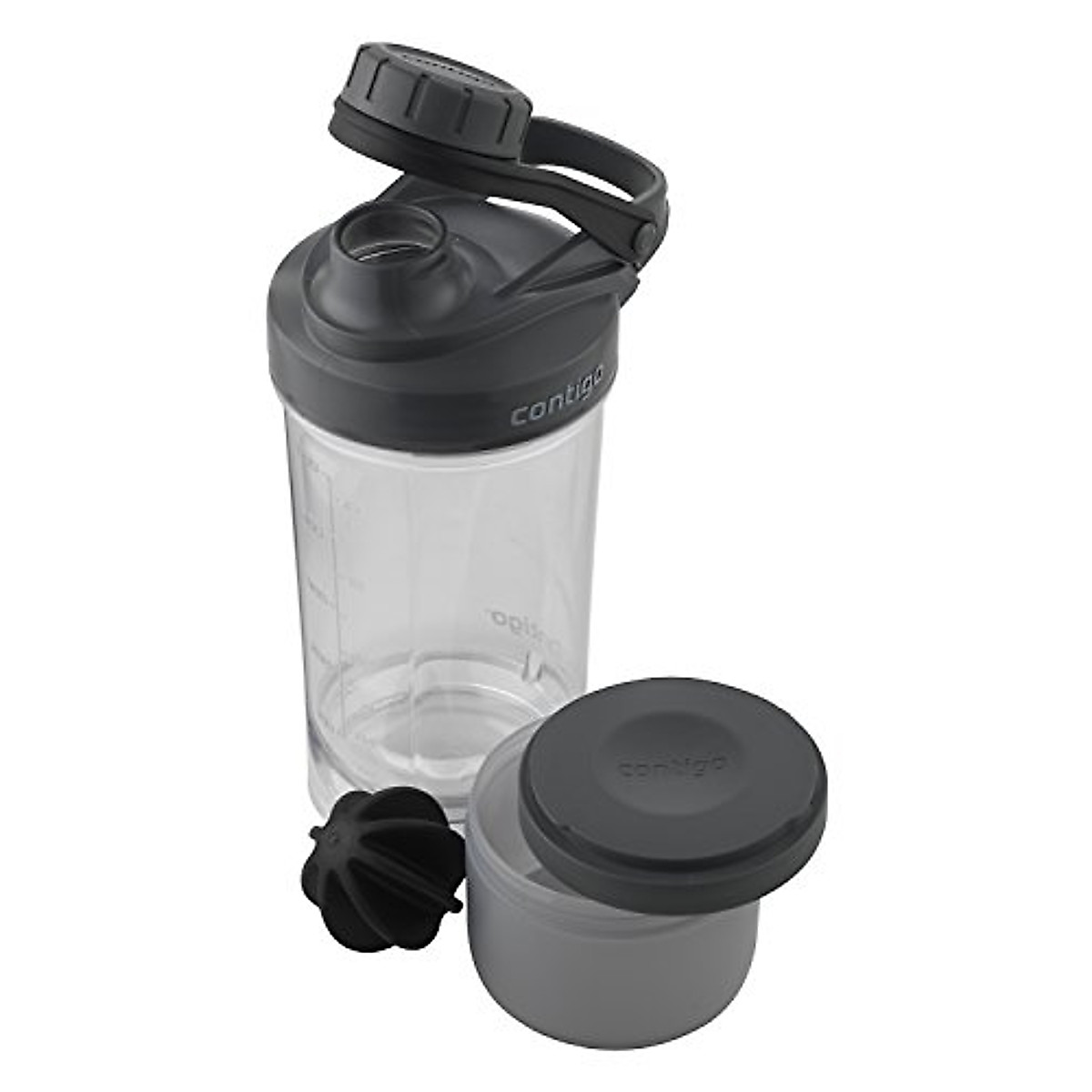 Contigo 2076738 Shake N GO FIT TRITAN STRG 22OZ, Storage, Smoke with Protein Ball