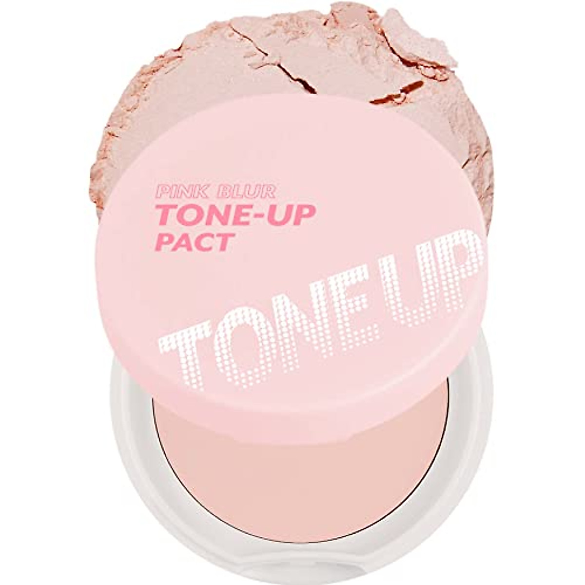 I'M MEME Compact - Tone-up Pact | With Calamine Powder, Pink Blur Effect, Mattify Skin, Pressed Powder, Gift, 0.35 Oz