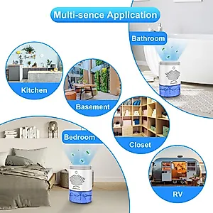 Dehumidifiers for Home 34 OZ Small Dehumidifiers for Room with Auto Shut Off, Mini Dehumidifiers for Bedroom Bathroom Closet Desktop Office RV
