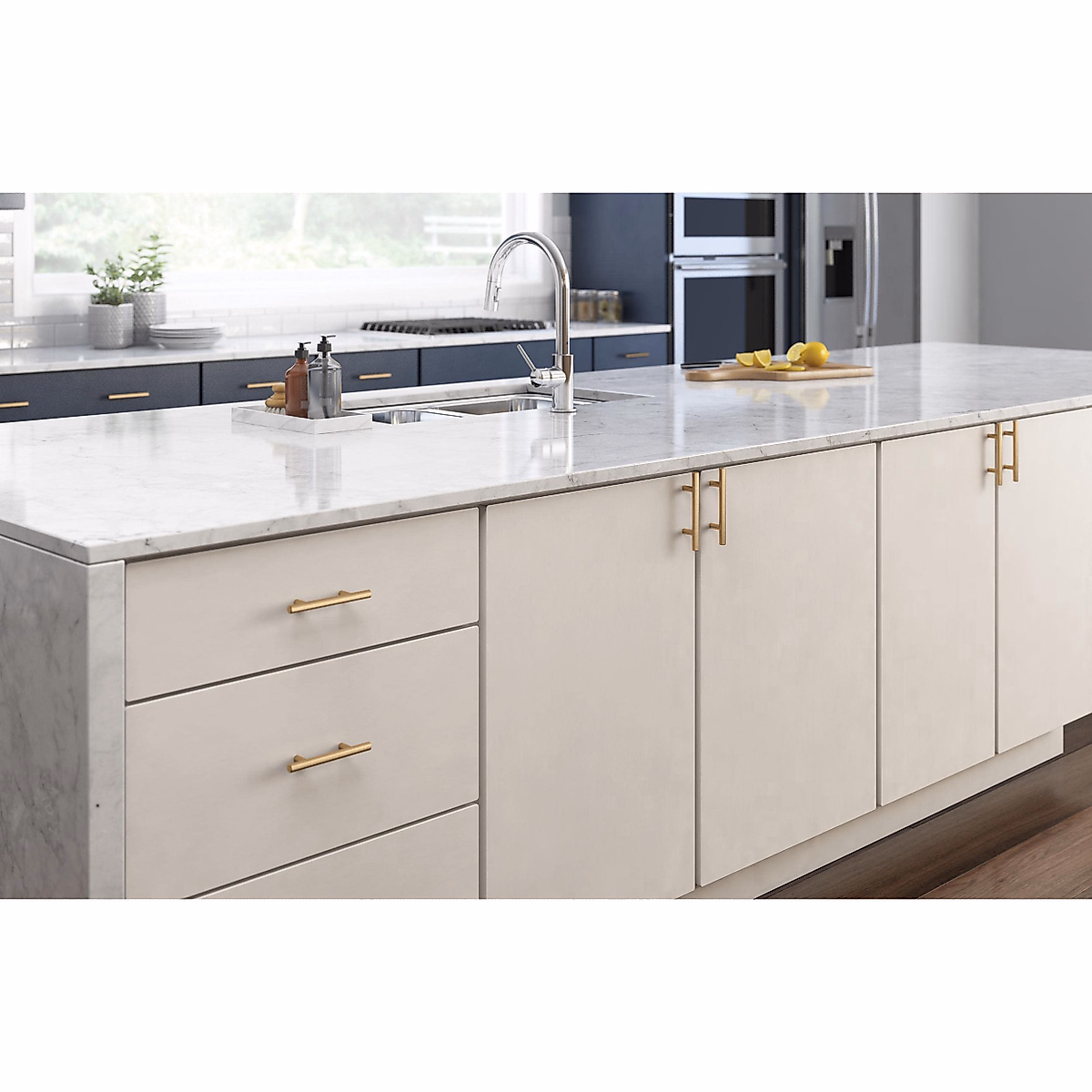 Franklin Brass Bar Cabinet Pull, Champagne Bronze, 3 in (76mm) Drawer Handle, 10 Pack, BAR076Z-CZ-B