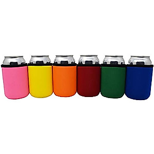 TahoeBay Premium Can Sleeves - 5mm Thick Neoprene Beer Coolies for Cans - Blank Drink Coolers (Multicolor)