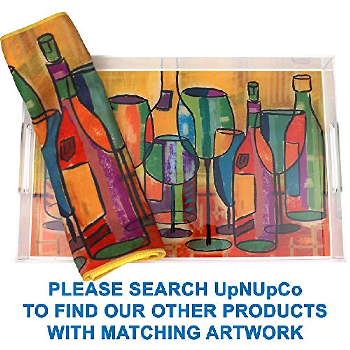 UpNUpCo Clear Tray Trays for Coffee Table Coffee Tray Decorative Tray Plastic Tray Acrylic Trays for Organizing Acrylic Serving Tray Rectangular Tray for Ottoman Tray Clear Table 12"x18.1"x2.2" 4mm