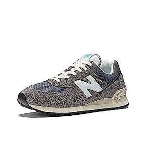 New Balance Men's 574-V2 Lace-up Sneaker, Grey/White, 12