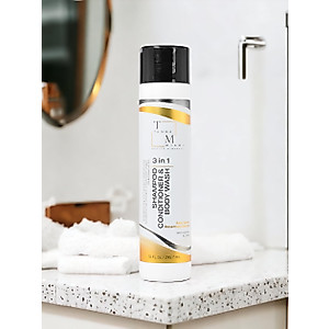 TEMBA MIAMI 3 in 1 SHAMPOO/CONDITIONER/BODY WASH, with ALOE VERA, ARGAN & COCONUT OIL, ROSEMARY EXTRACT, CAMELLIA Leaf Extract, 10 FL oz.
