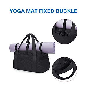 BAGSMART Large Gym Bag with Yoga Mat Buckle, Weekender Overnight Bag for Women, Travel Duffle Bag for Travel Essentials, Carry On Tote Bag Hospital Bag for Labor and Delivery