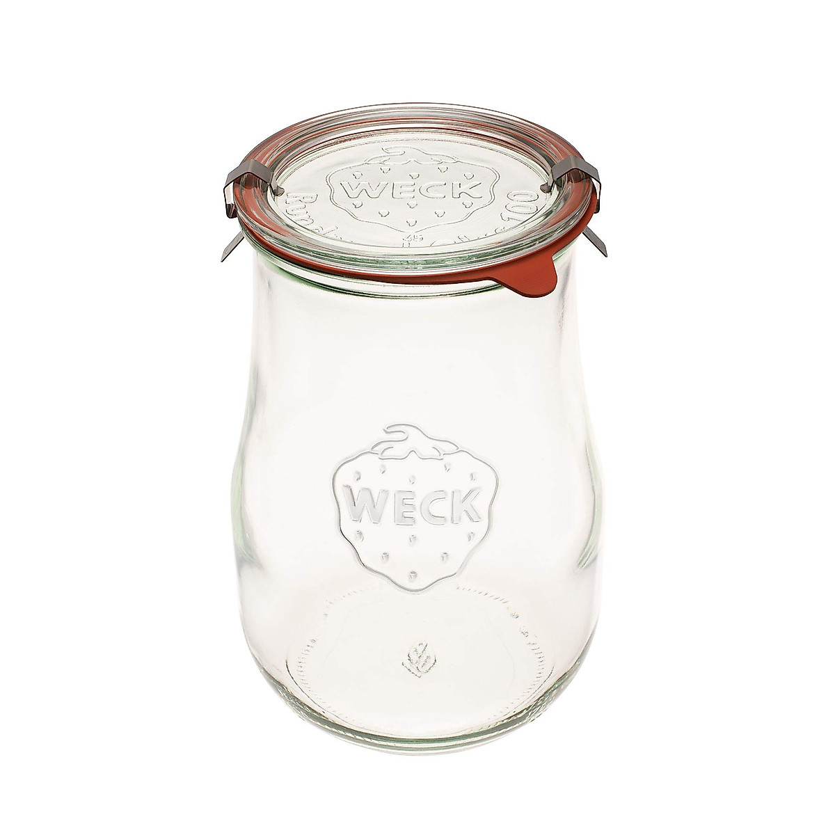 Weck Jars - Weck Tulip Jars 1.5 Litres - Sour Dough Starter Jars - Large Glass Jars for Sourdough - Starter Jar with Glass Lid - Tulip Jar with Wide Mouth - Suitable for Canning and Storage - (2 Jars)