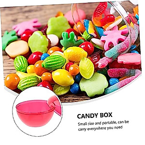 KALLORY 12pcs Candy Box Clear Plastic Organizer Bins Mini Cake Boxes Cookie Container Christmas Refillable Balls Snow White Party Decorations Christmas Box Shape