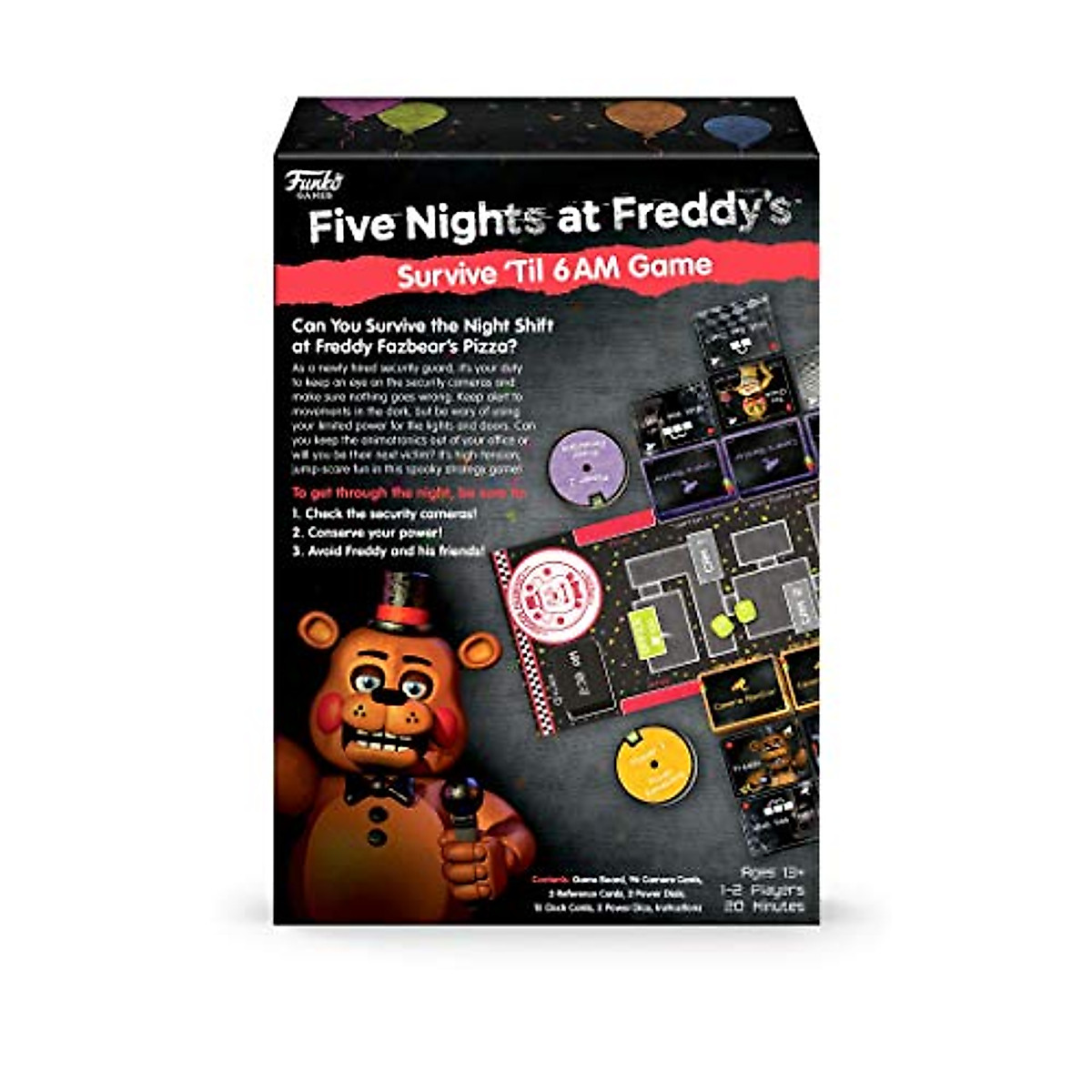 Funko Five Nights at Freddy's - Survive 'Til 6AM Game, 2 players