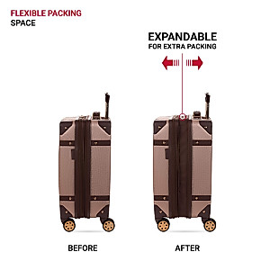 SwissGear 7739 Hardside Luggage Trunk with Spinner Wheels, Blush, Carry-On 19-Inch