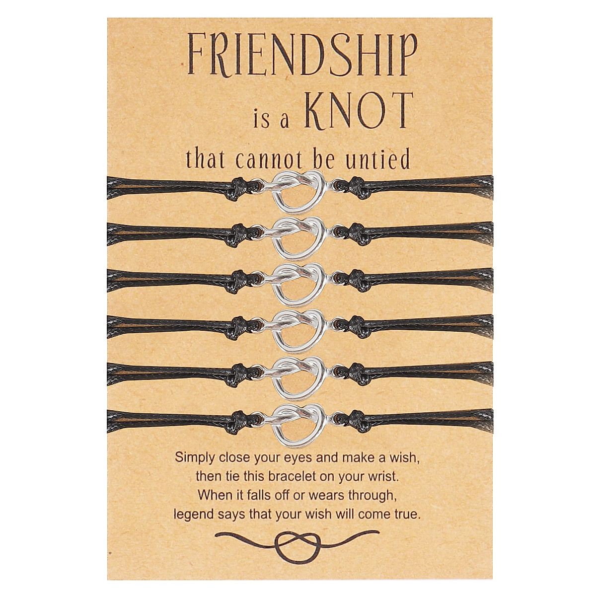 choice of all 2/3/4/5/6 Friendship Bracelets Best Friends Sisters Bracelets Bff Knot Bracelets Gifts for Womens Men