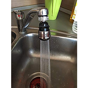 2PCS Kitchen Faucet Aerator, Splash Filter Attachment Tap 360 Rotate Swivel Saving Diffuser Nozzle Filter Adapter