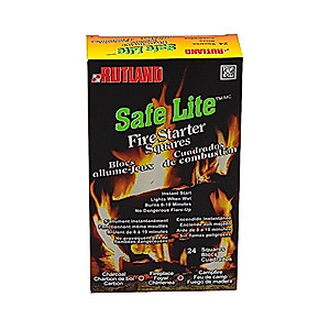 Rutland Products Safe Lite Fire Starter Squares, 24 Squares - 50C