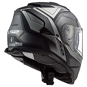 LS2 Helmets Assault Full Face Motorcycle Helmet W/SunShield (Petra Matte Black/Graphite/Gray - 2X-Large)