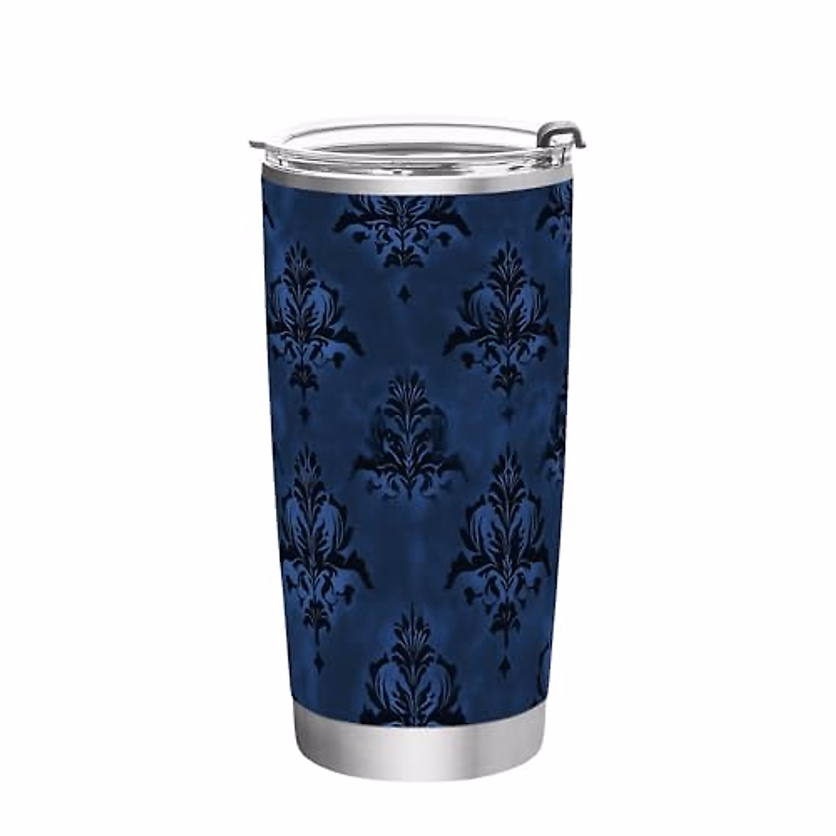 sanluoli Retro Dark Vintage Flower Stainless Steel coffee cups with lids Leak-proof Lid and Straw travel coffee mug for Water, Iced Tea or Coffee cute tumblers with lids and straws 20 OZ