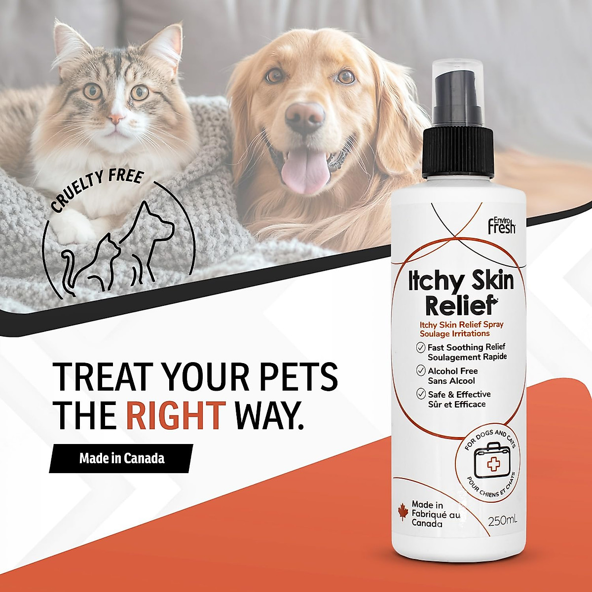Itchy Skin Relief Spray for Allergies and Itching by EnviroFresh, Dog Itch Relief Spray, Fast Acting Itch Relief for Dogs, Alcohol-Free, Fast Soothing Relief, Sensitive Skin, Anti Itch for Dogs