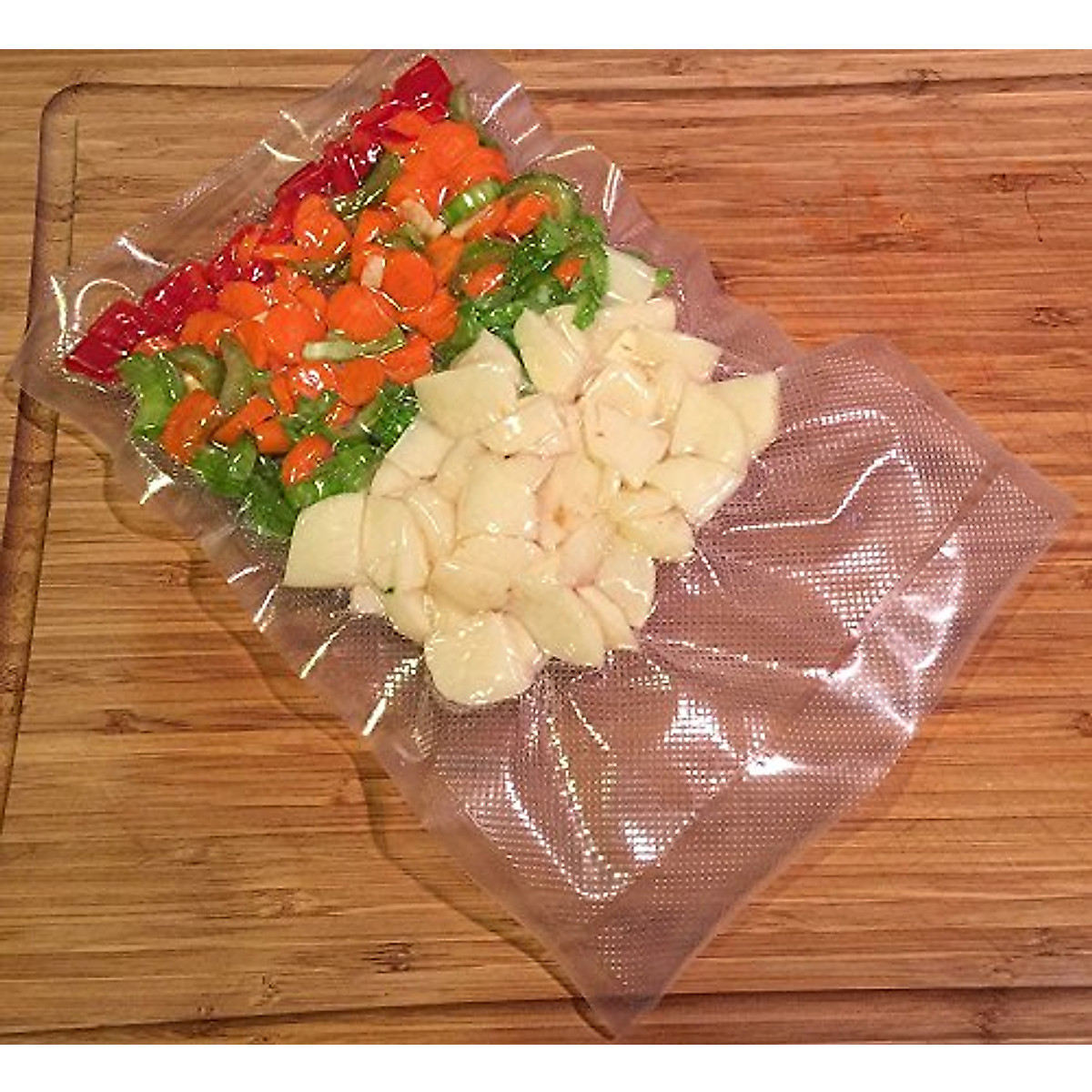 FungLam Vacuum Sealer Bags - 2 Pack 8" x 50' Commercial Grade Sealer Saver Rolls for Foodsaver and Sous Vide (Total 100 feet)