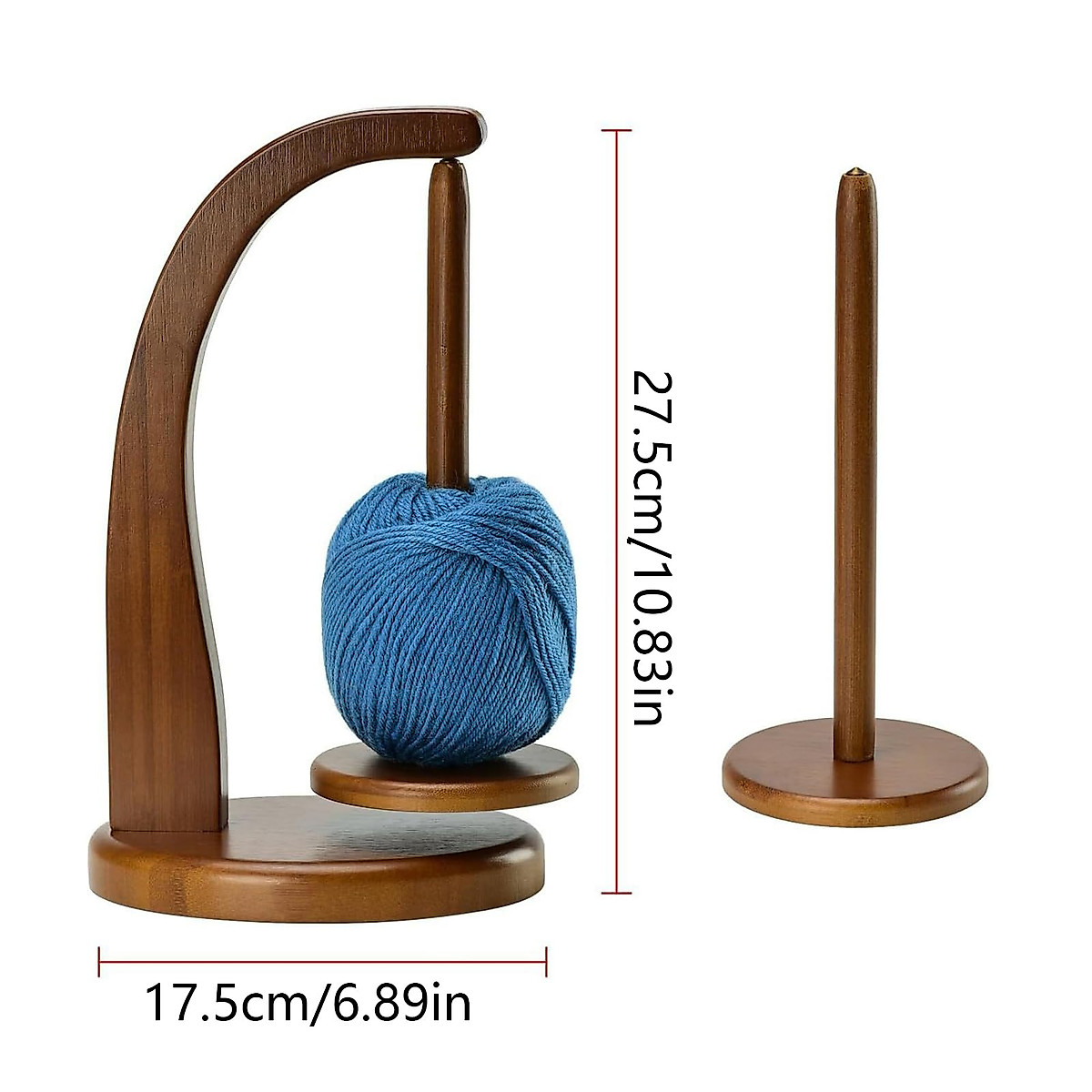 Magnetic Yarn Ball Holder, Wooden Rotating Yarn Ball Stand, 320g Bearing Load Yarn Spinner for Crocheting, Magnetic Pendulum Yarn Knitting and Crochet Yarn Feeder Holder