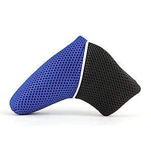 Craftsman Golf Blade Putter Head Cover Black Blue Mesh for Scotty Cameron Ping Callaway Odyssey Etc. (Black & Blue)