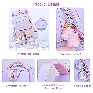 Unicorn Girls Backpack Cute Laptop Backpacks Casual Durable Lightweight Travel Bags Waterproof Bookbag For School (pink)