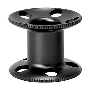 Keen so Aluminum Alloy Diving Spool Reel Guideline Underwater Finger Spool Reel for Freediving Snorkeling (Black)