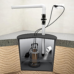 K2 Pumps SPS05004TPK, 1/2HP Stainless Steel Sump Pump w/PB Teth Switch