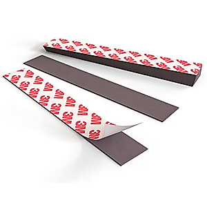 NextClimb - Flat Adhesive Magnetic Strips, Extra Strong Magnetic Strips with Adhesive Backing, Magnet Strips for Most Surfaces, Lightweight Flat Magnets (1 x 5.8 in, 3M Tape 10-Pack)