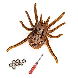 Lylyzoo Robotic Toy Tarantula for Indoor Cats, Electric Moving Fake Spider, Fun Prank Toy, Battery-Operated Interactive Cat Toys for Kitten Chasing and Entertainment (Fake Tarantula)